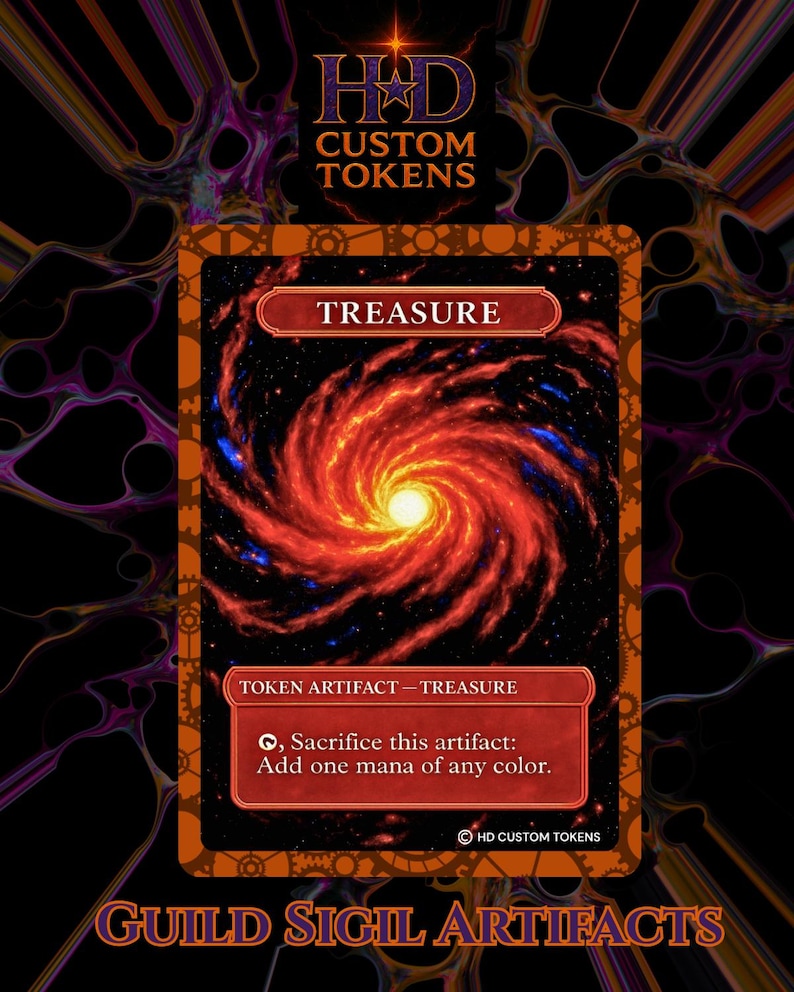 Custom MTG Treasure Token: Guild Sigil Artifacts Limited Set - Etsy