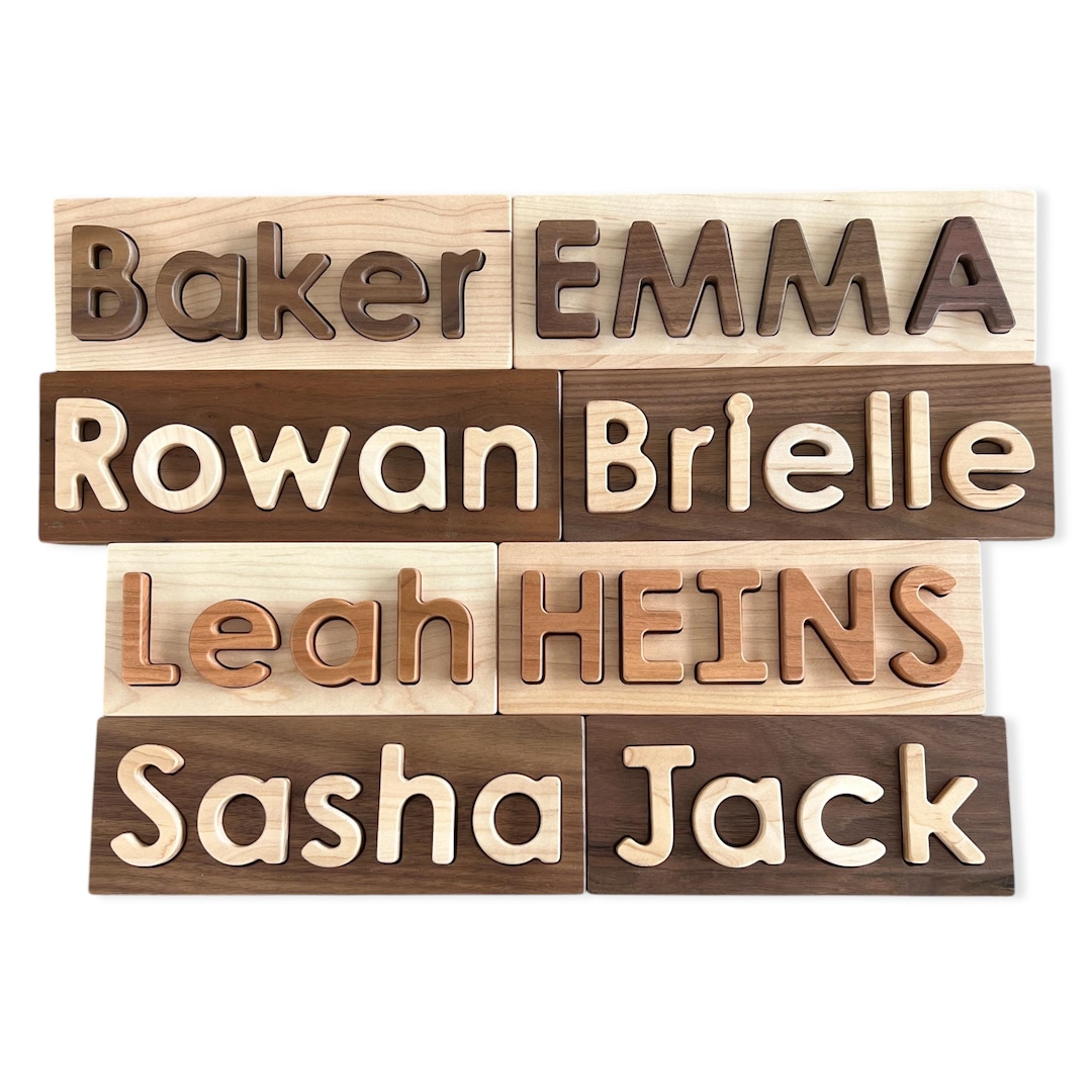Wood Custom Name Puzzle "from Jennifer" - Etsy