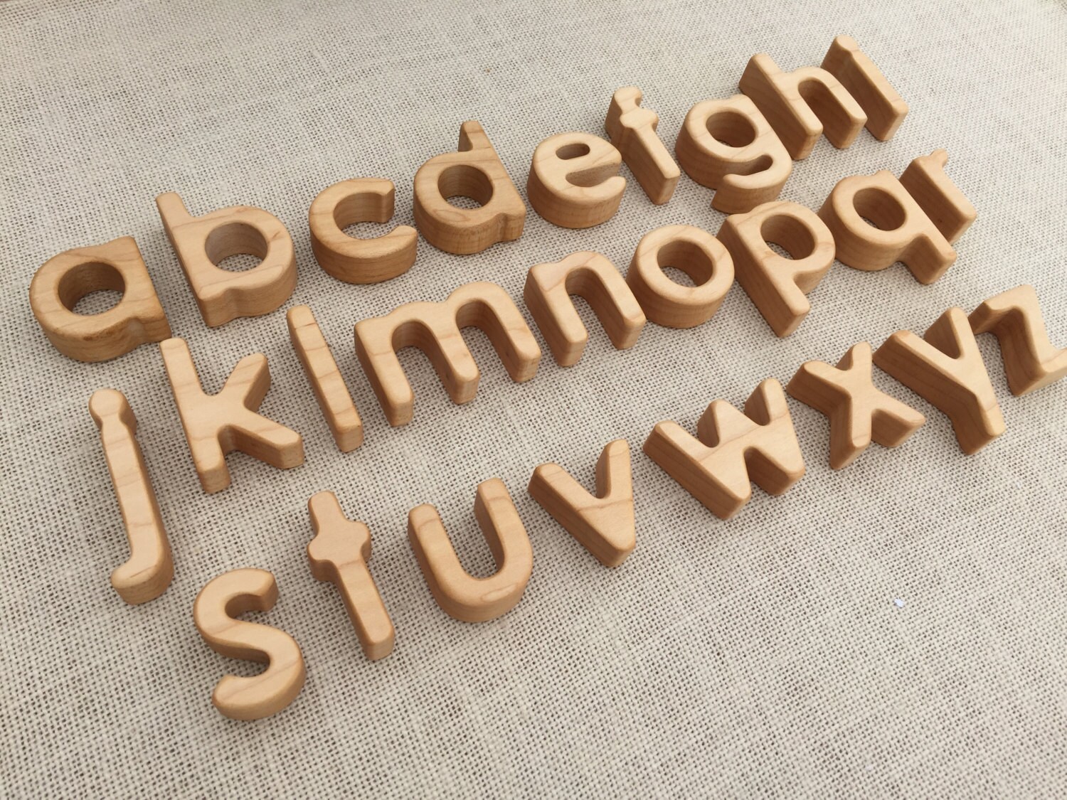 Lowercase Alphabet Letters Heirloom Hardwood Set | Etsy