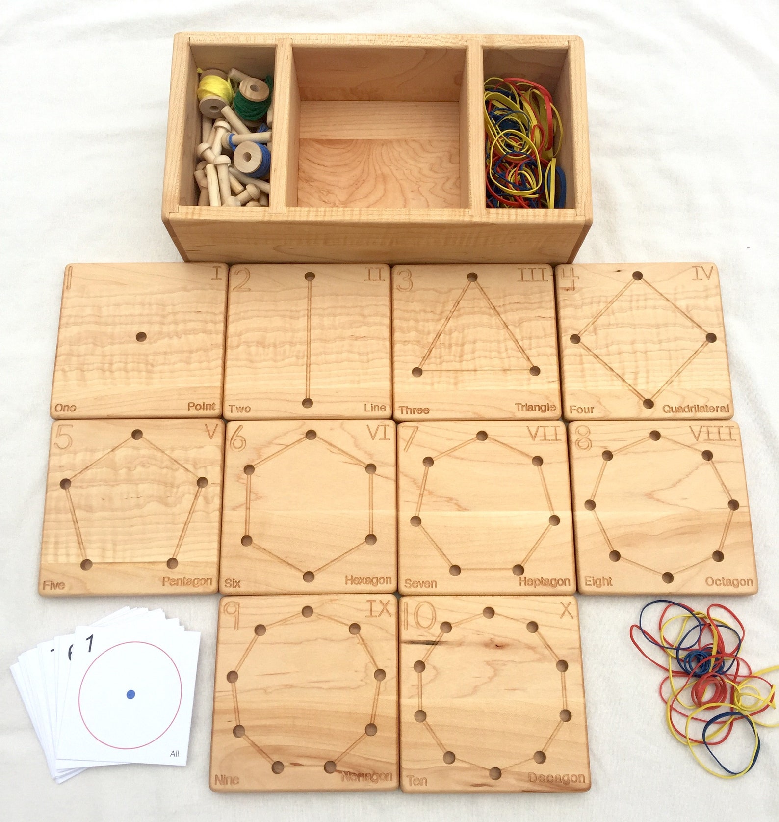 Wooden Geometry Cards From Jennifer | Etsy