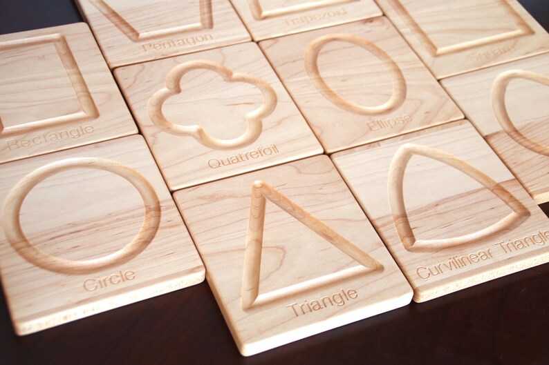 Montessori Shapes Tracing Cards Montessori Metal Insets - Etsy