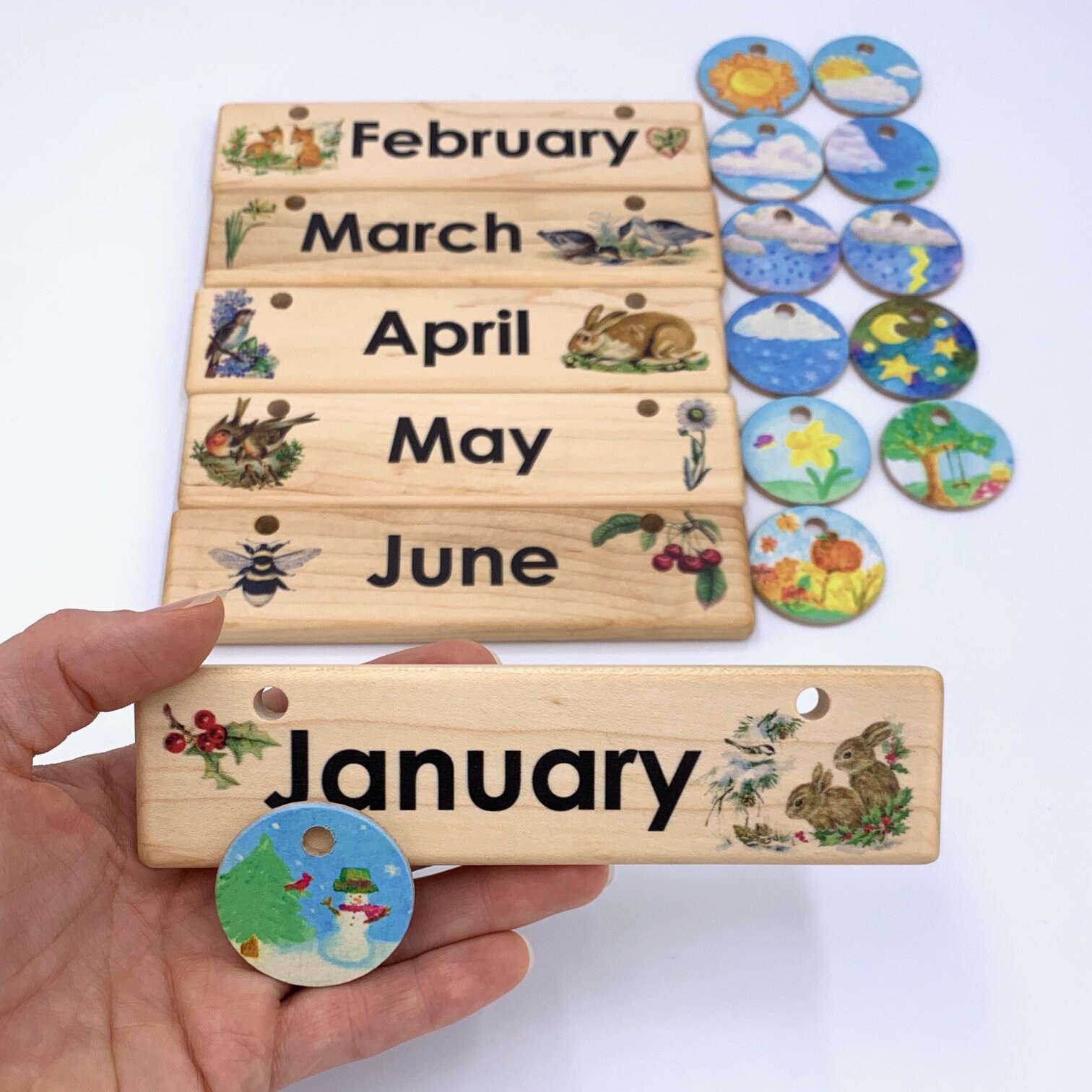 Home Calendar from Jennifer Wooden Perpetual - Etsy UK