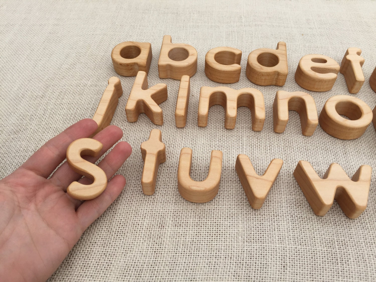 Lowercase Alphabet Letters Heirloom Hardwood Set | Etsy
