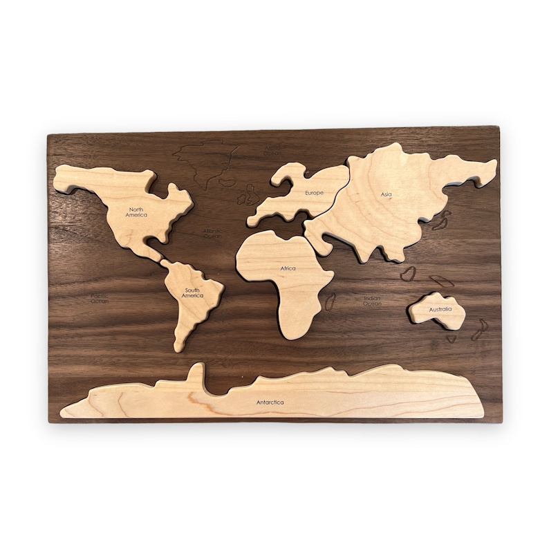 Continents Puzzle - Etsy