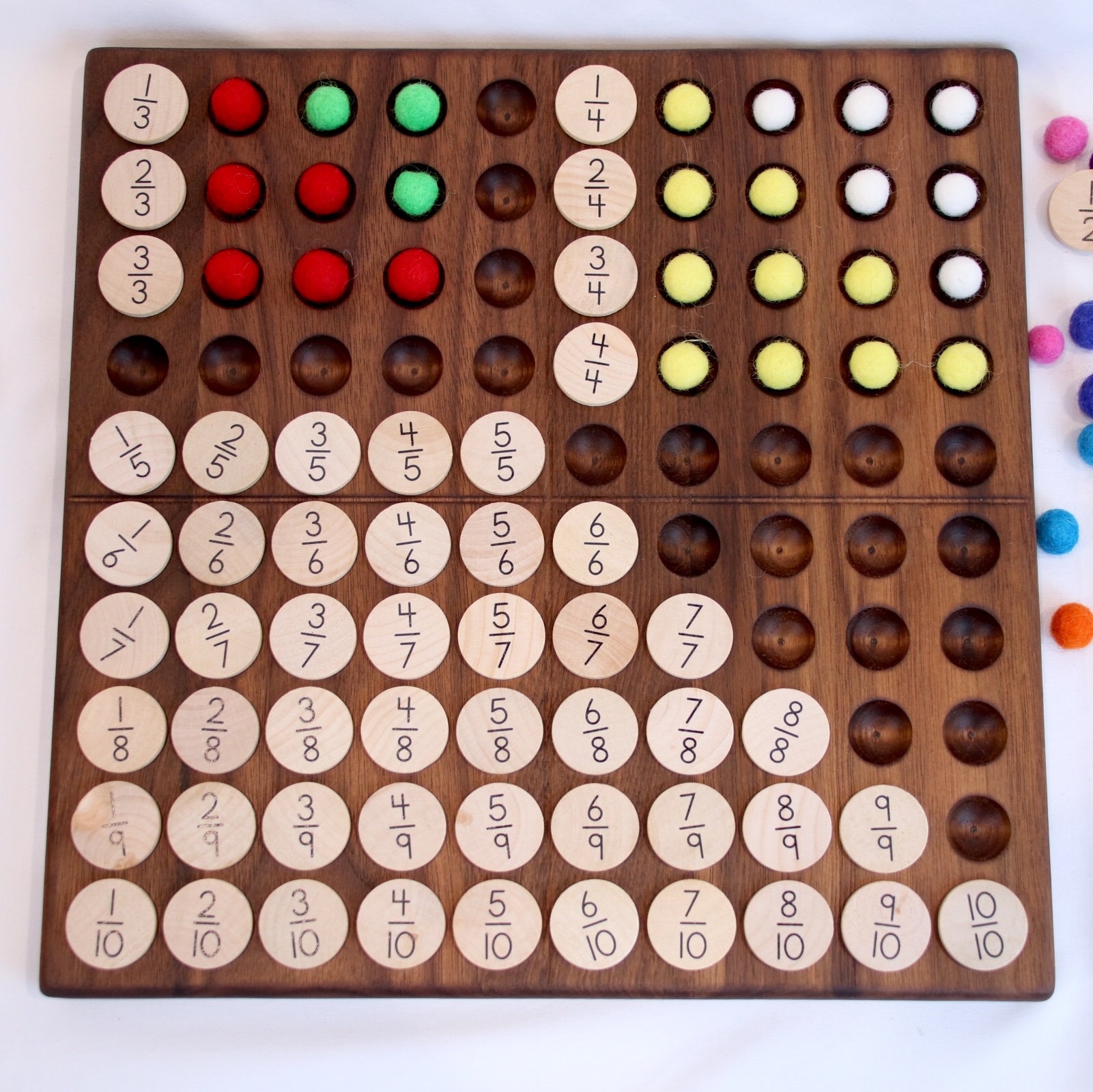 Fraction Coins for Ten Frame, Twenty Frame, and Hundred Frame - Etsy
