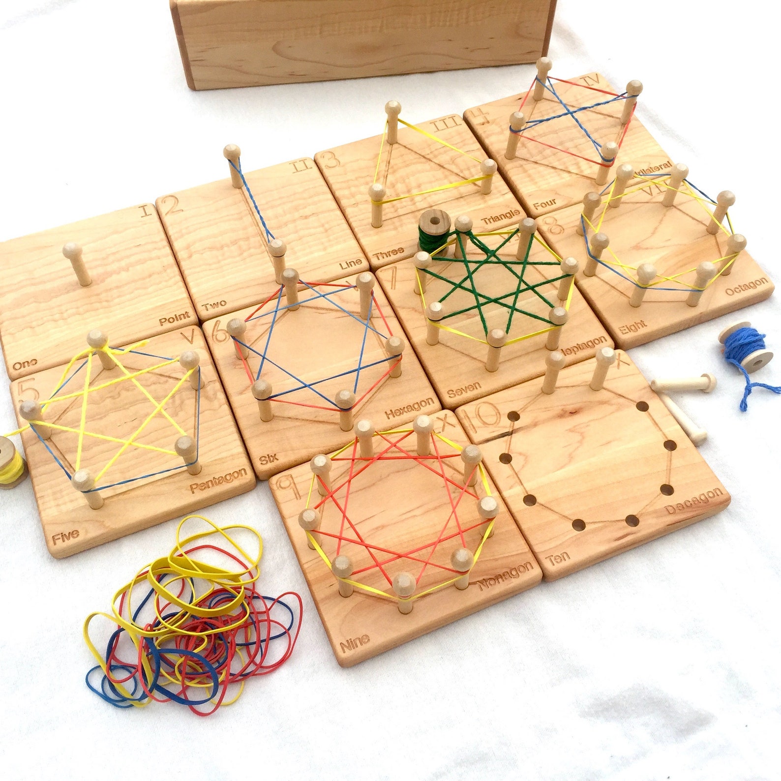 Wooden Geometry Cards From Jennifer | Etsy