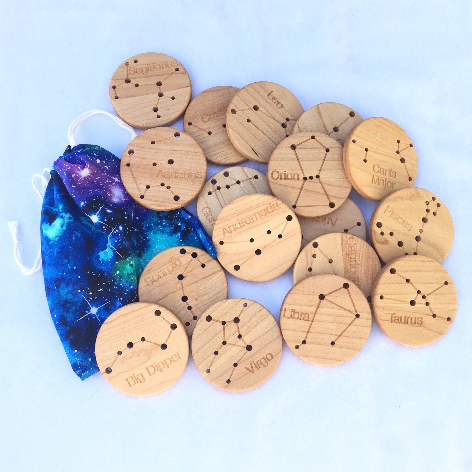 Wooden Constellation Coins | Etsy