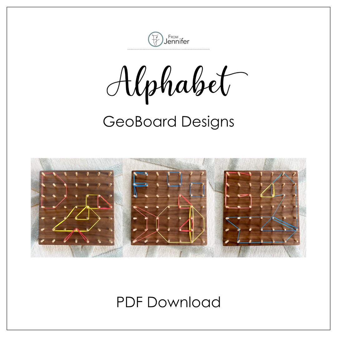 PDF: Geoboard "alphabet Designs" - Etsy