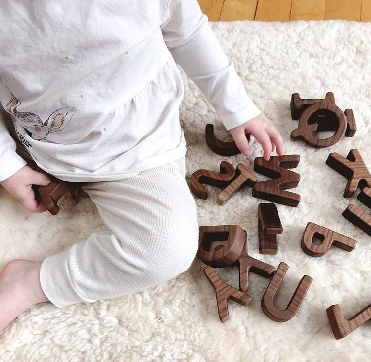 Capital Alphabet Letters Heirloom Hardwood Set - Etsy