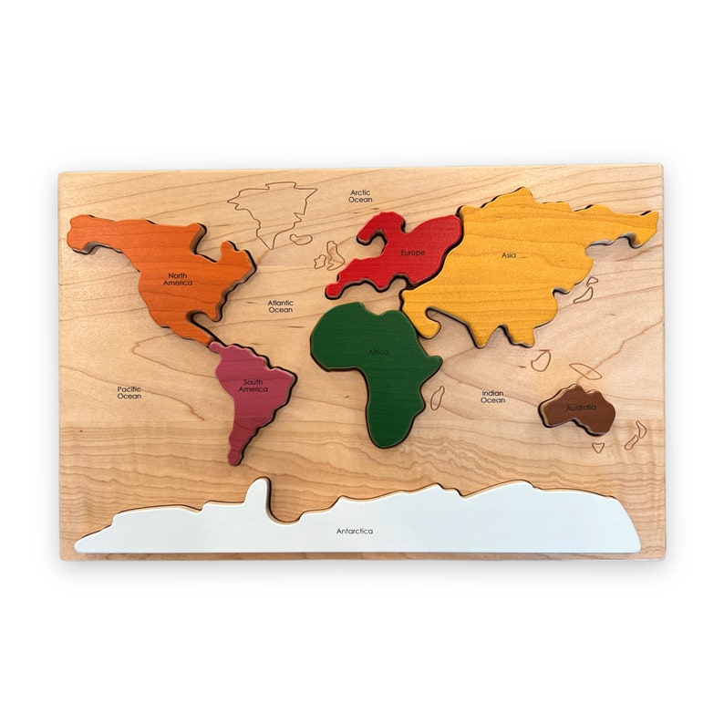 Continents Puzzle - Etsy