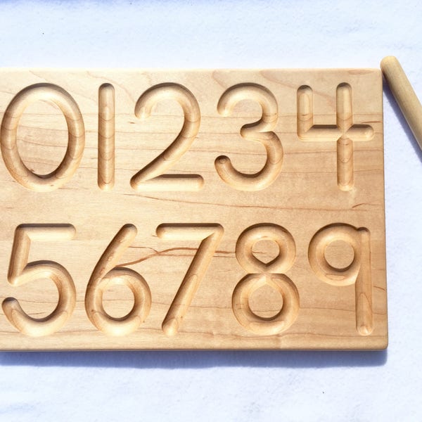 Wooden Number Puzzle 1 10 - Etsy