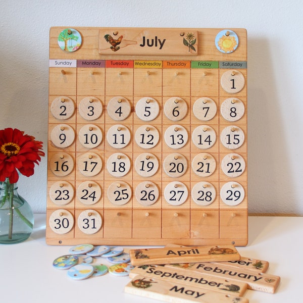 Wooden Calendar - Etsy