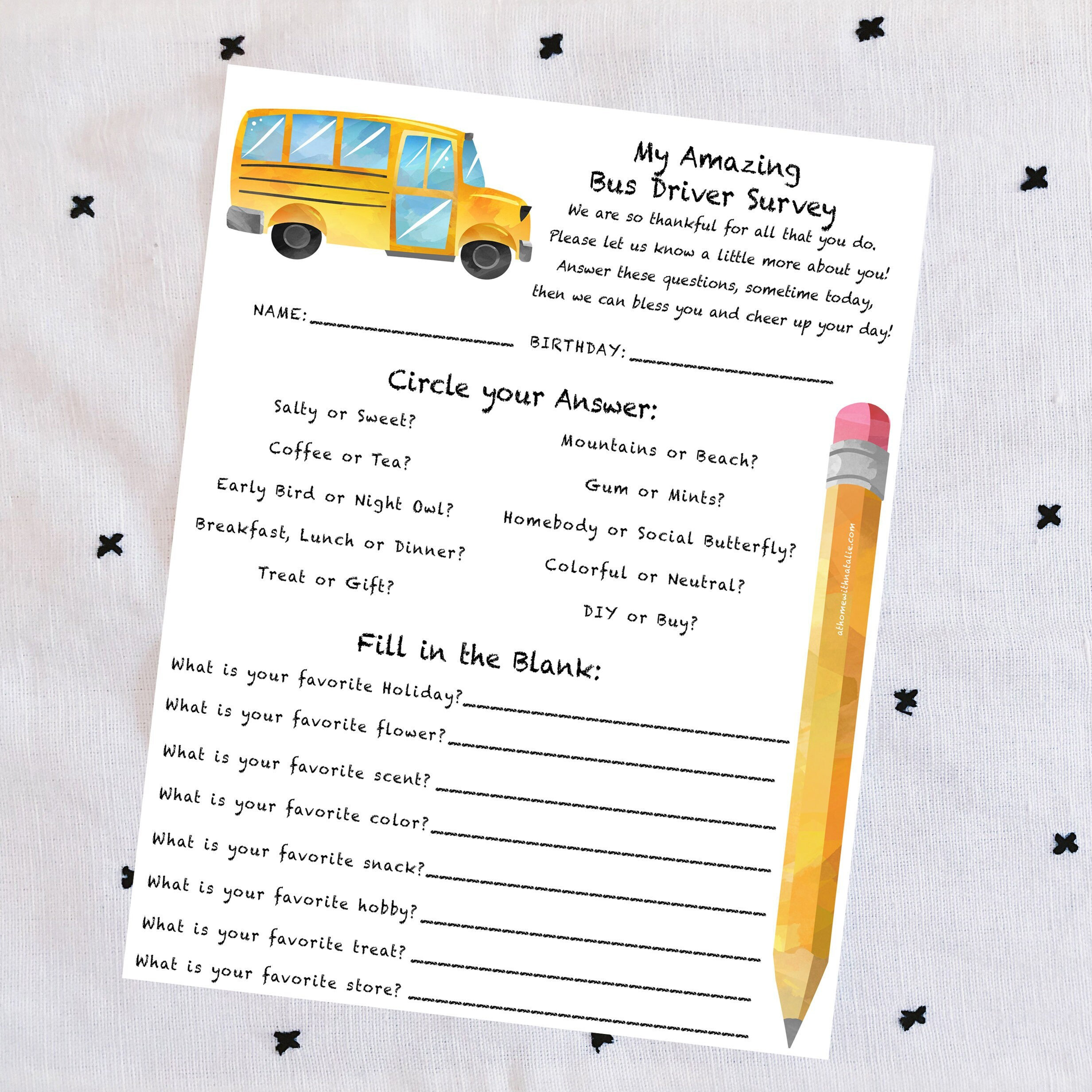 INSTANT Download-bus Driver Survey: Get to Know Your Bus Driver ...