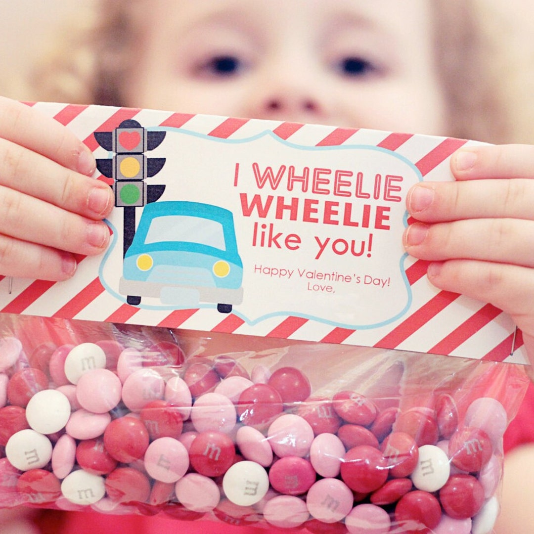 INSTANT Download-valentine's Day Treat Bag Tags: CAR printable PDF - Etsy