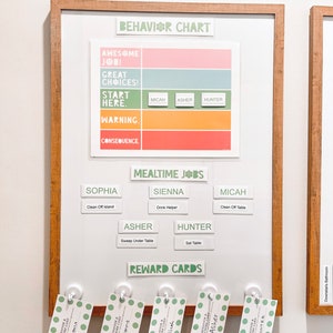 Family Home Base Set- Chore Chart-behavior Chart-reward Cards-mealtime ...