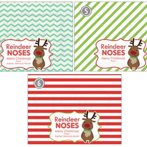 INSTANT Download-christmas Treat Bag Tags: Reindeer Noses - Printable ...