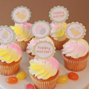 Instant Download-easter Cupcake Toppers/circle Labels - Printable PDF ...