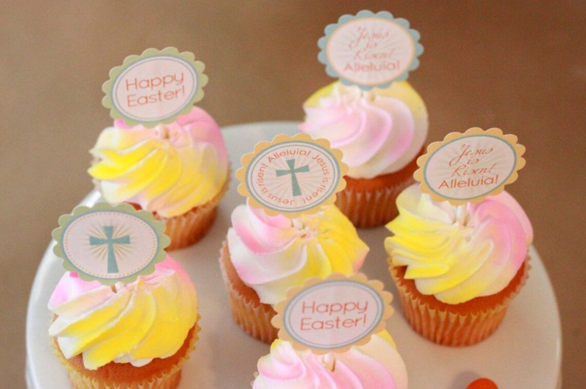 INSTANT Download-easter Cupcake Toppers/circle Labels: Jesus - Etsy