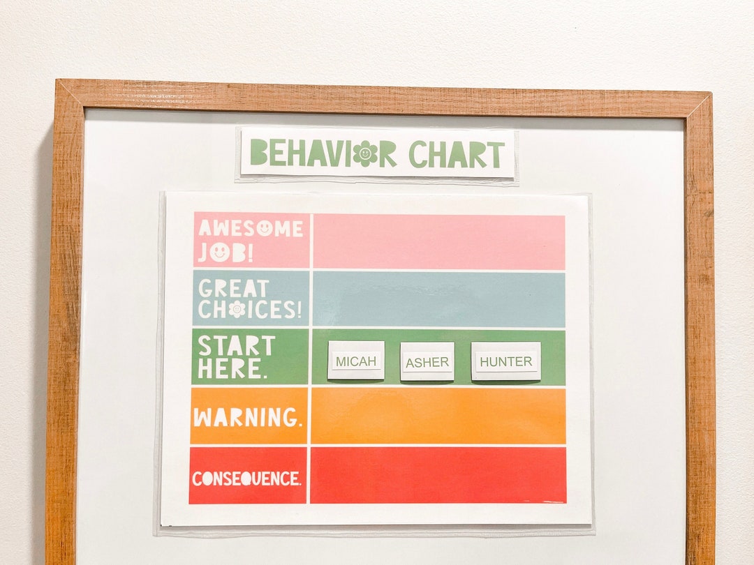 Behavior Chart & Reward Cards-printable PDF IMMEDIATE DOWNLOAD - Etsy