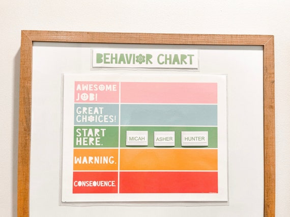 Behavior Chart & Reward Cards-Printable PDF IMMEDIATE DOWNLOAD by At ...