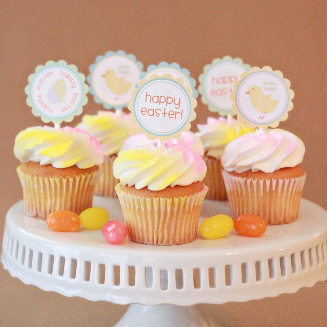 Instant Download-easter Cupcake Toppers/circle Labels - Printable PDF ...