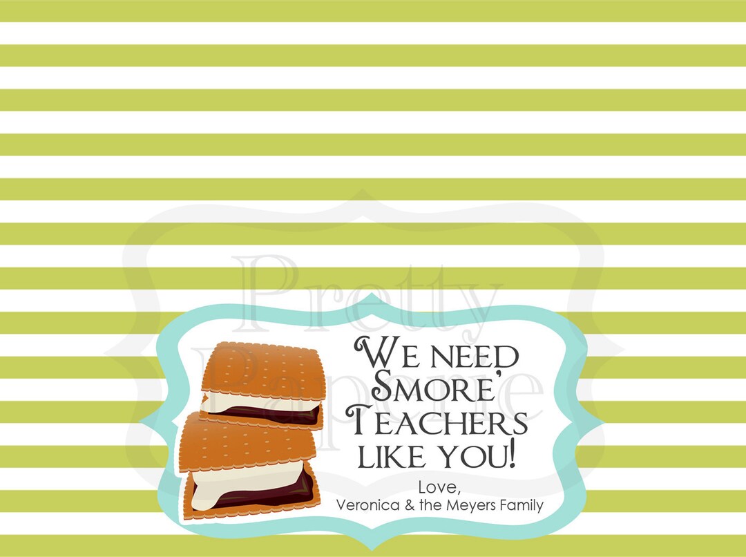 INSTANT Download-teacher Gift: S'more Teachers Like You Treat Bag Tags ...