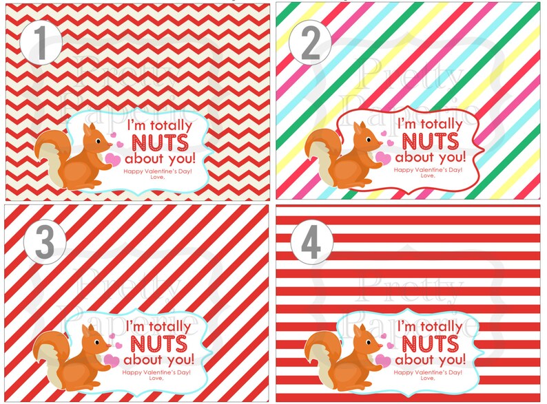 INSTANT Download-valentine's Day Treat Bag Tags: NUTS About You ...