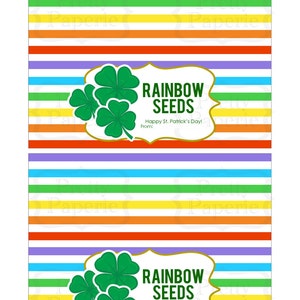 INSTANT Download-st. Patrick's Day Treat Bag Tags -rainbow Seeds ...