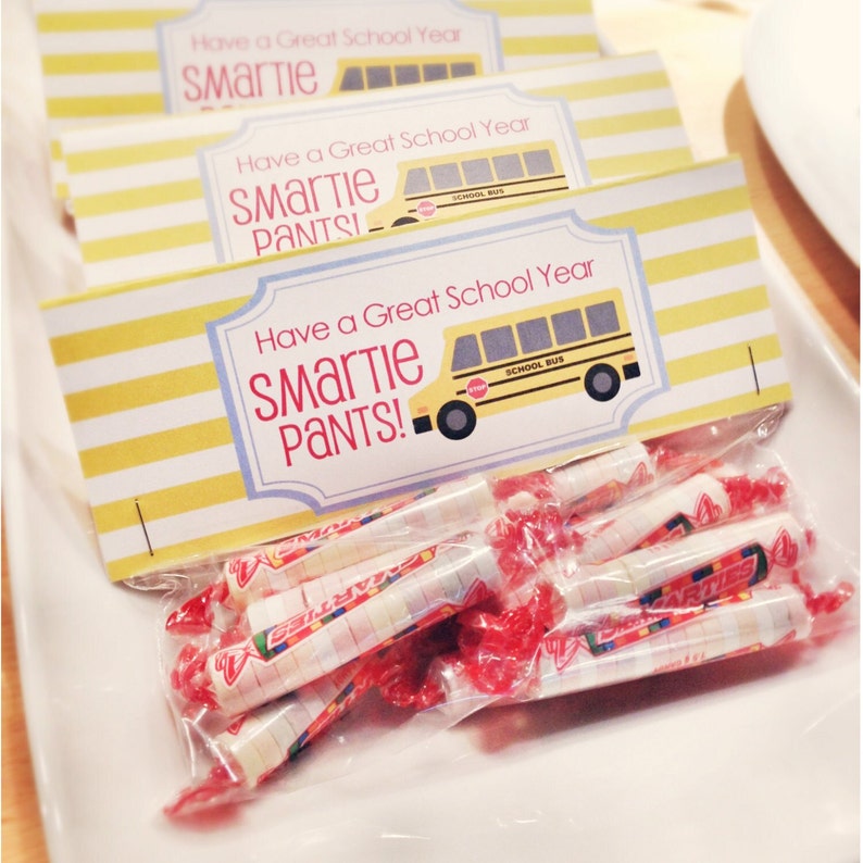 INSTANT Download-back to School Treat Bag Tags: Smartie Pants printable PDF - Etsy