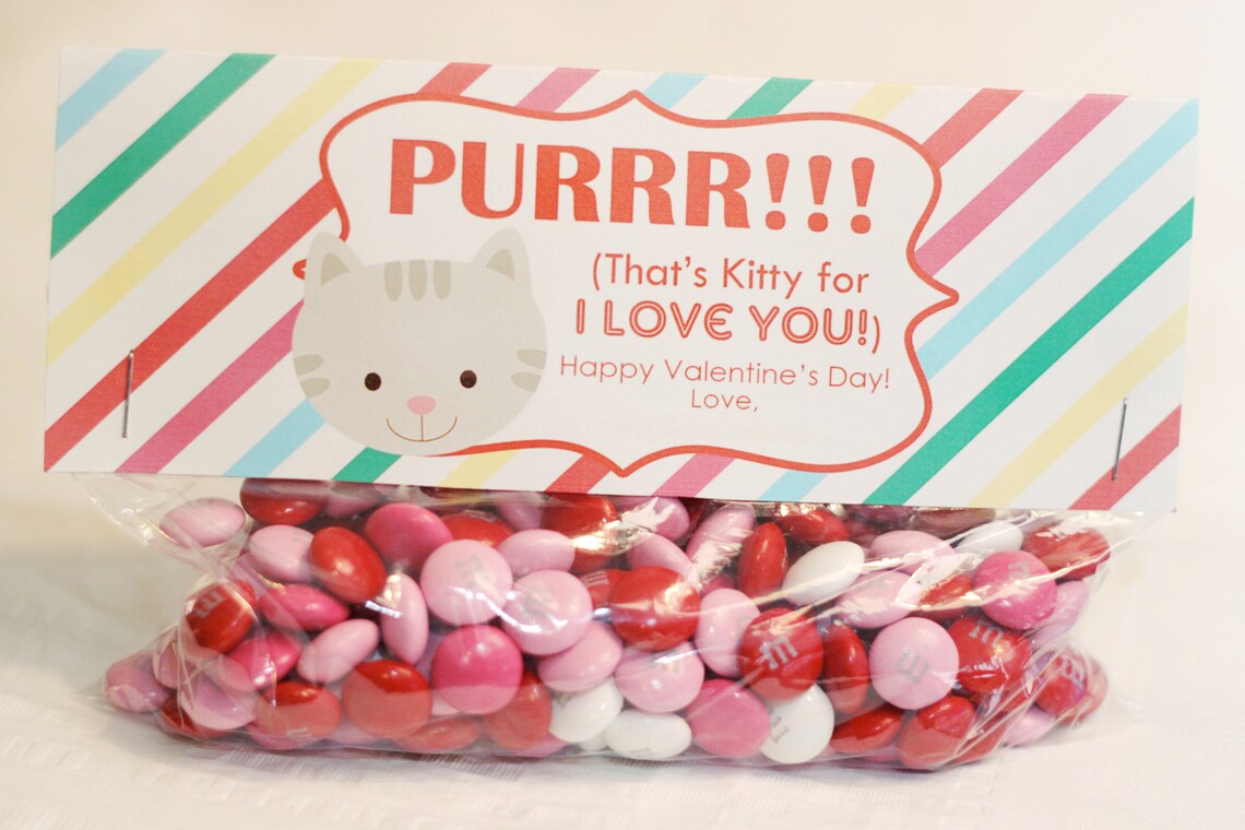 INSTANT Download-valentine's Day Treat Bag Tags: | Etsy