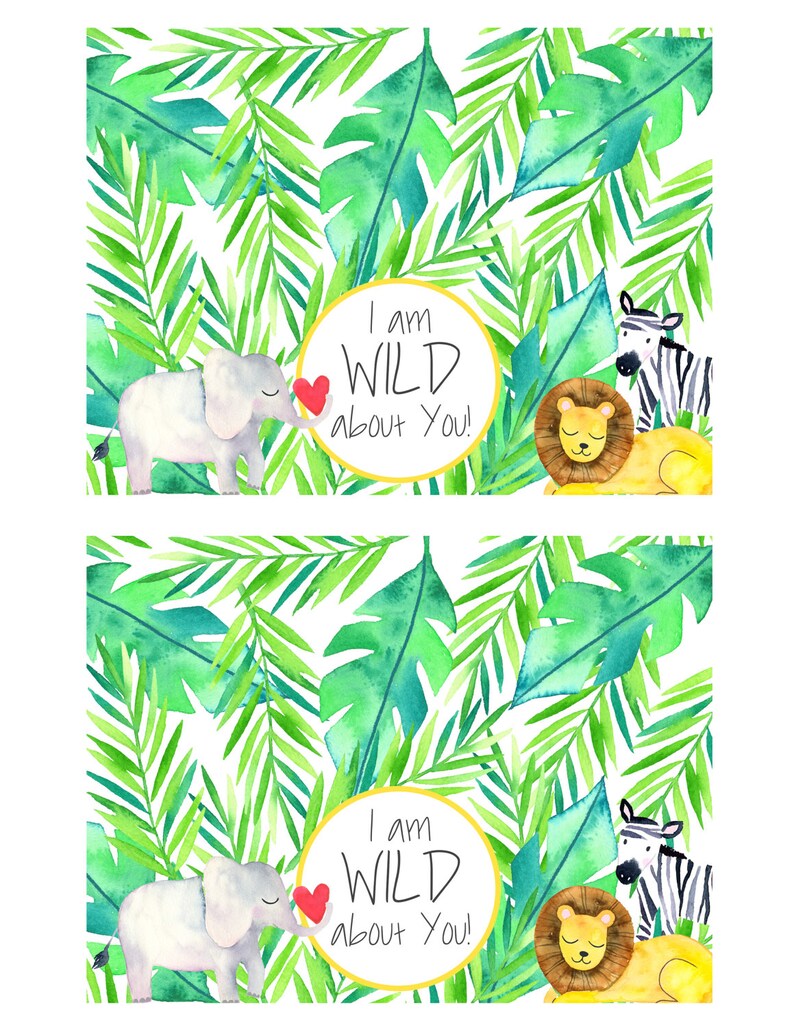 INSTANT Download-valentine's Day Treat Bag Tags: WILD About You ...