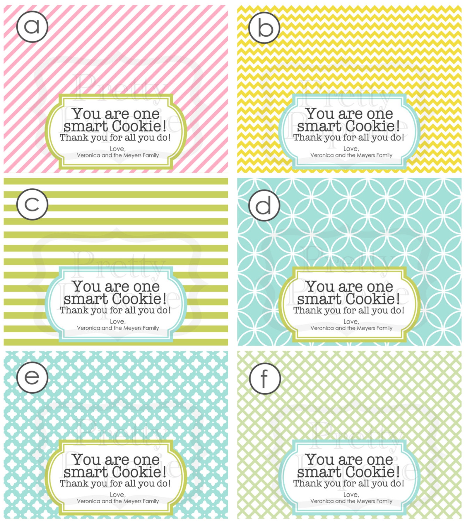 INSTANT Download-no Graphic-one Smart Cookie Treat Bag Tags - Printable ...
