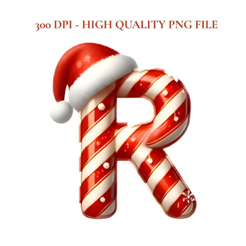 Candy Cane Alpha, Christmas Alphabet PNG Bundle, Candy Cane Letters ...
