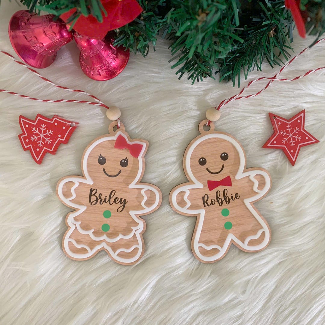Custom Gingerbread Christmas Ornament for Boy Girl, 3D Customized ...
