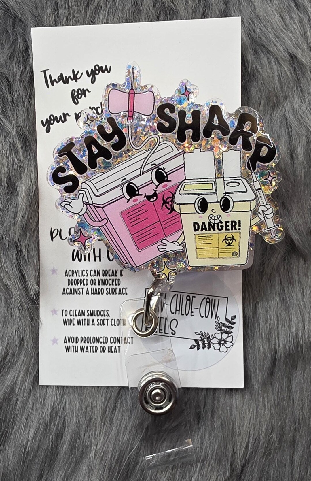 Stay Sharp Badge Reel, Healthcare Worker Gift, Retractable Nurse Badge ...