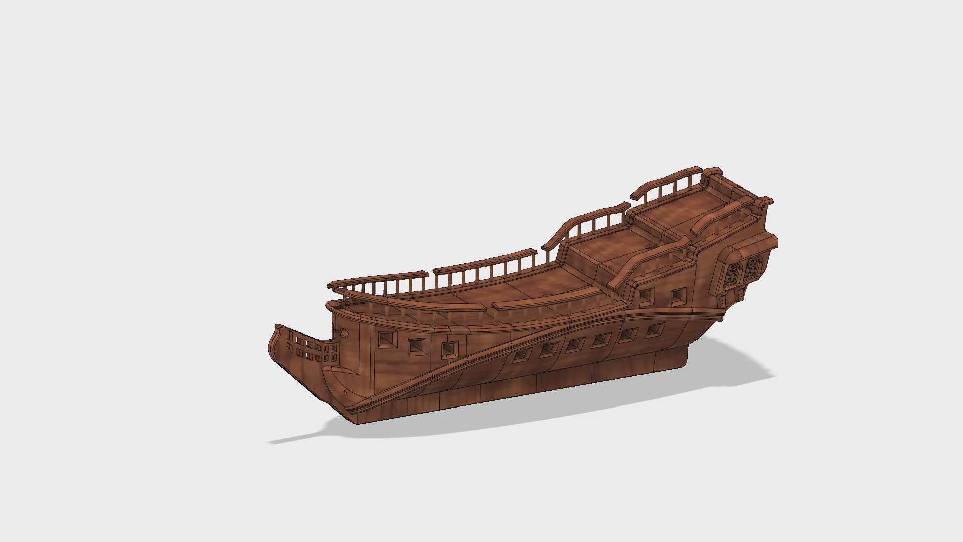 Pirate Ship 3D Printable STL Model – Detailed Sailing Vessel With ...