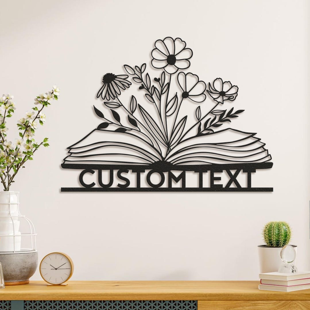 Personalized Books Metal Sign, Custom Library Metal Sign, Reading Room ...