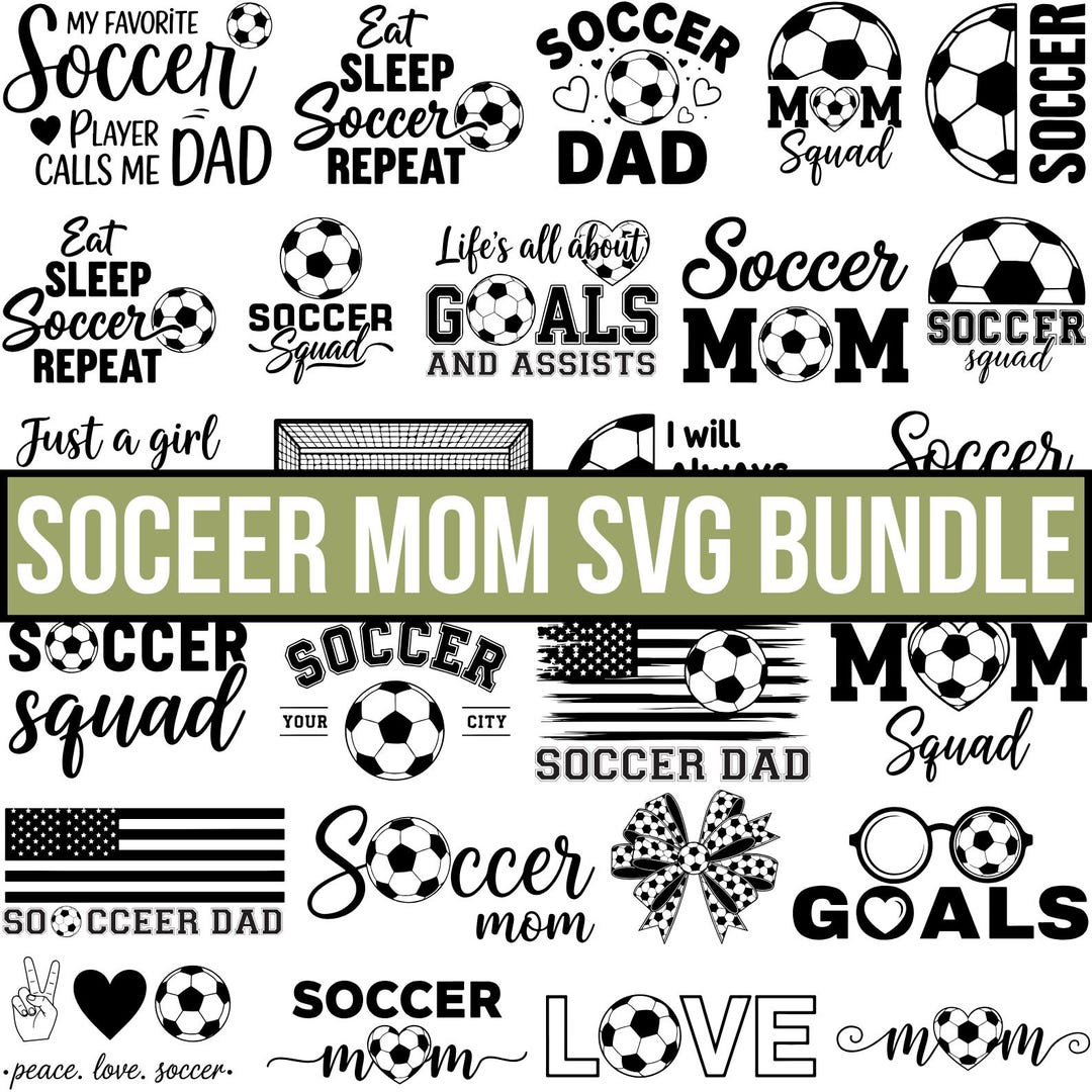 Soccer Svg Bundle, Soccer Mom Life Svg, Soccer Mom Svg, Soccer Ball Svg ...