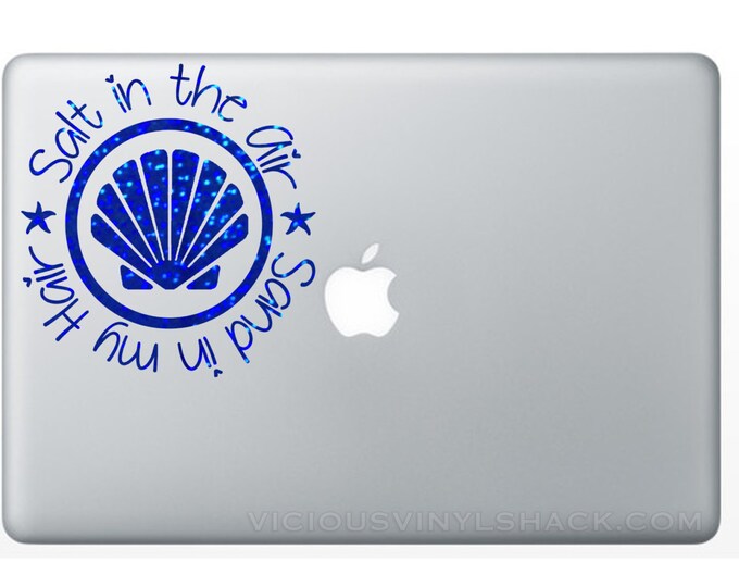 Salt in Air Sand in Hair Quote Vinyl Decal Stickers multiple Colors ...