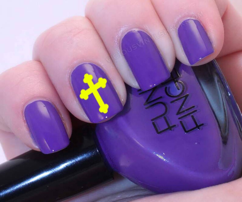 Set of 52 Fancy Cross Vinyl Nail Decal Stickers multiple | Etsy