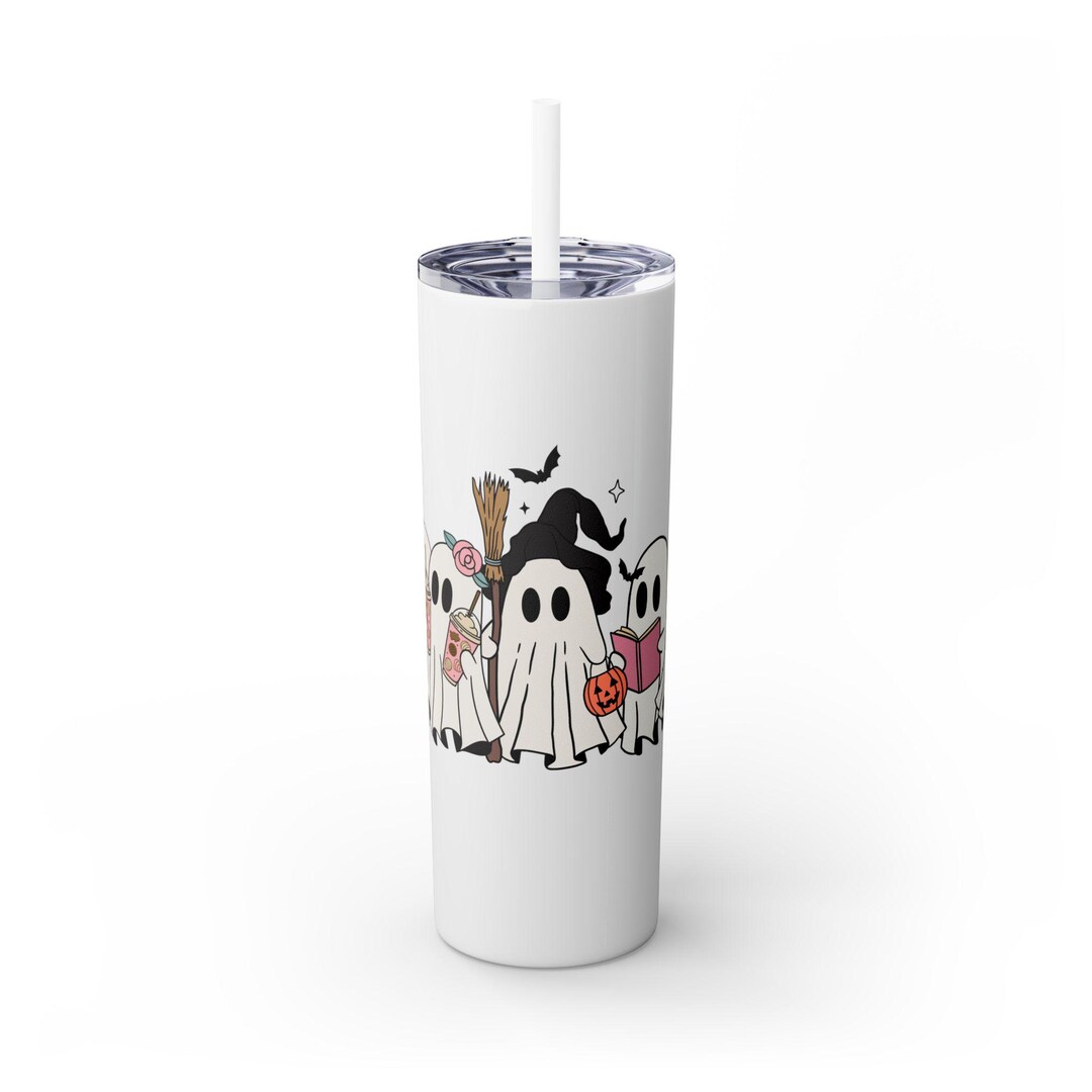 Tumbler, Five Cute Ghosts Design, Halloween Cup, 20oz Halloween Tumbler ...
