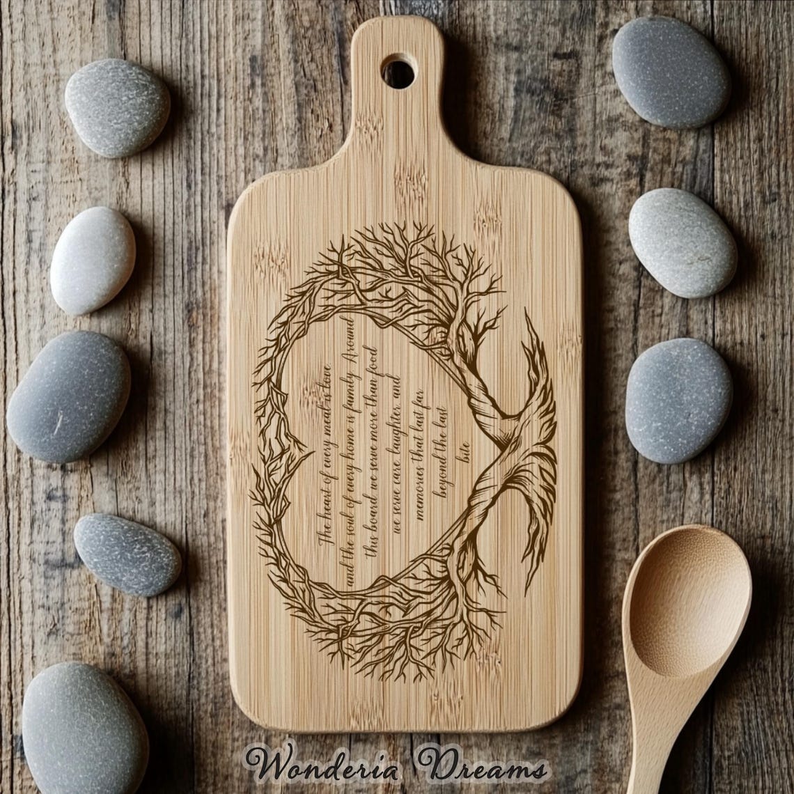 Tree of Life Cutting Board SVG: Vintage Laser Engraving Design (digital ...