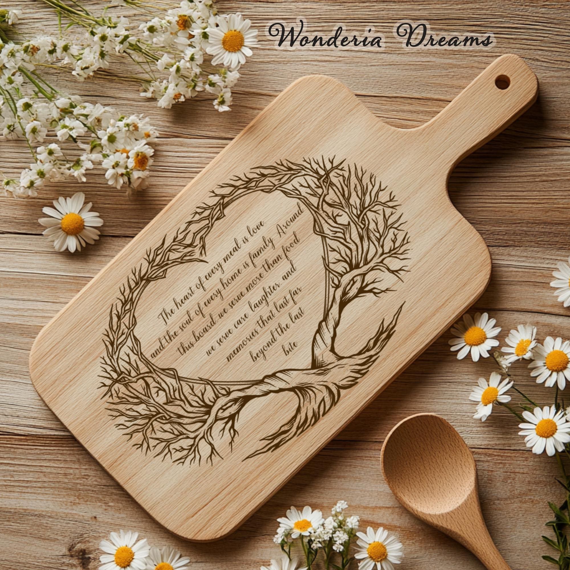 Tree of Life Cutting Board SVG: Vintage Laser Engraving Design (digital ...