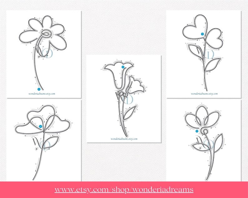 Knitted Wire Flower Templates: 20 Floral Designs (PDF/AI Downloadable ...