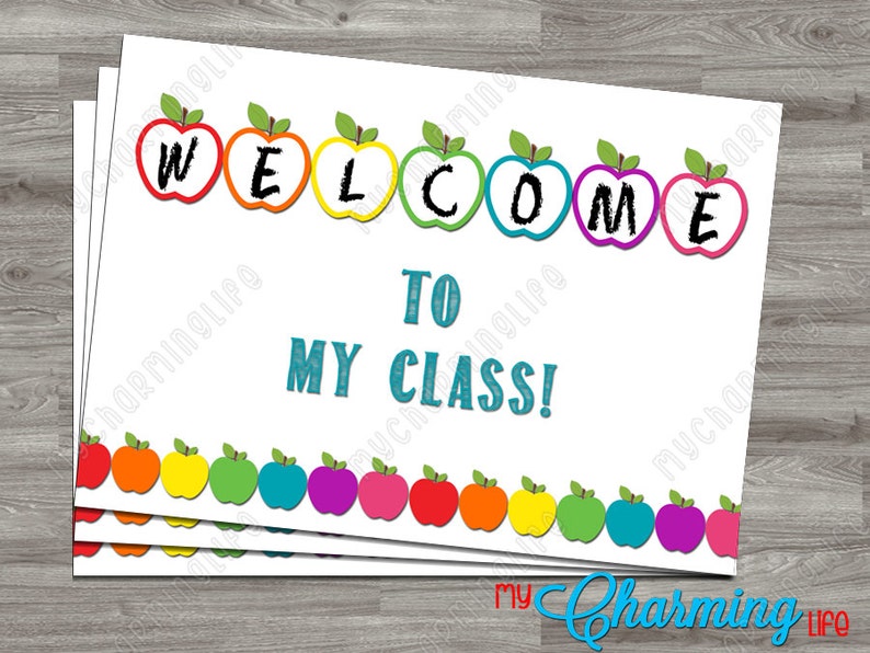 Welcome to My Class Printable Double Sided Teacher Note Cards | Etsy