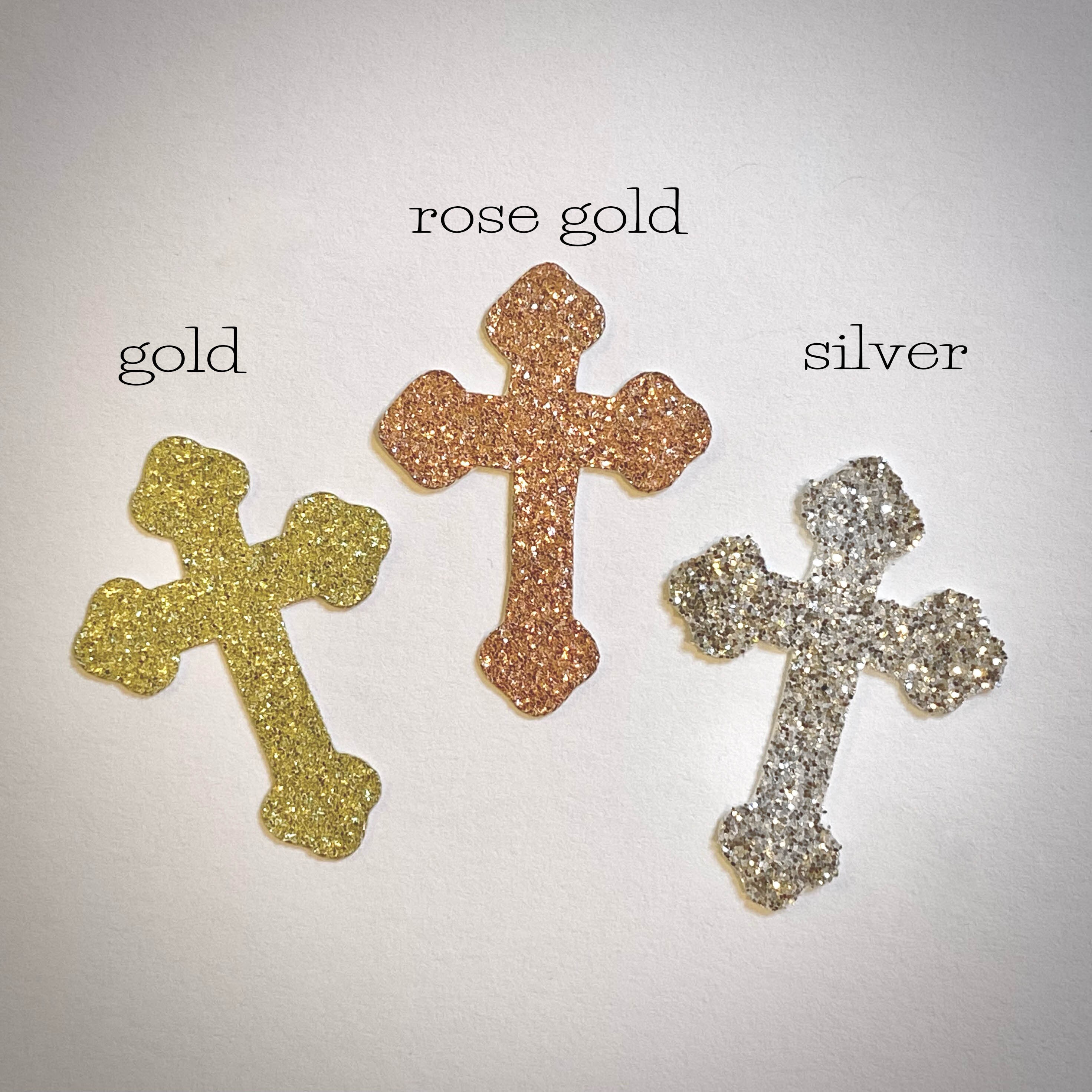 Glitter Cross Confetti 150 pcs Choice of Colors | Etsy