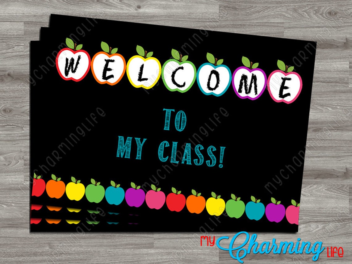 Welcome to My Class Printable Double Sided Teacher Note Cards | Etsy