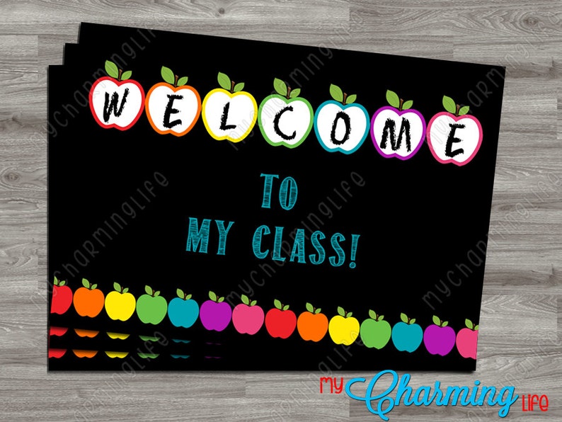 Welcome to My Class Printable Double Sided Teacher Note Cards | Etsy
