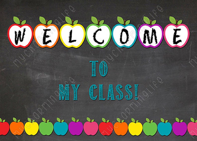 Welcome to My Class Printable Double Sided Teacher Note Cards | Etsy