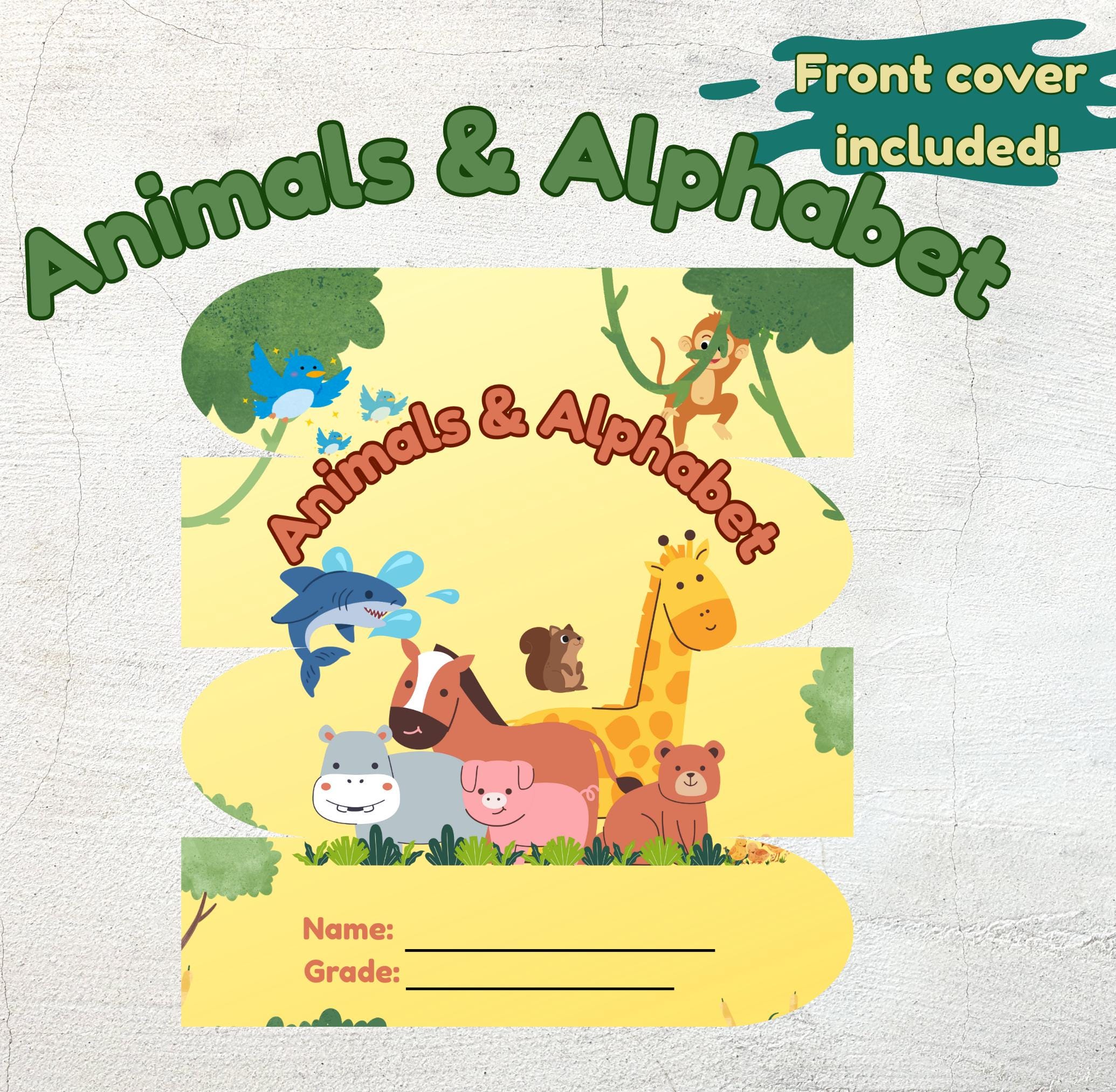 Printable Animals and ABC Coloring Book, 28 Pages ABC Coloring Book ...